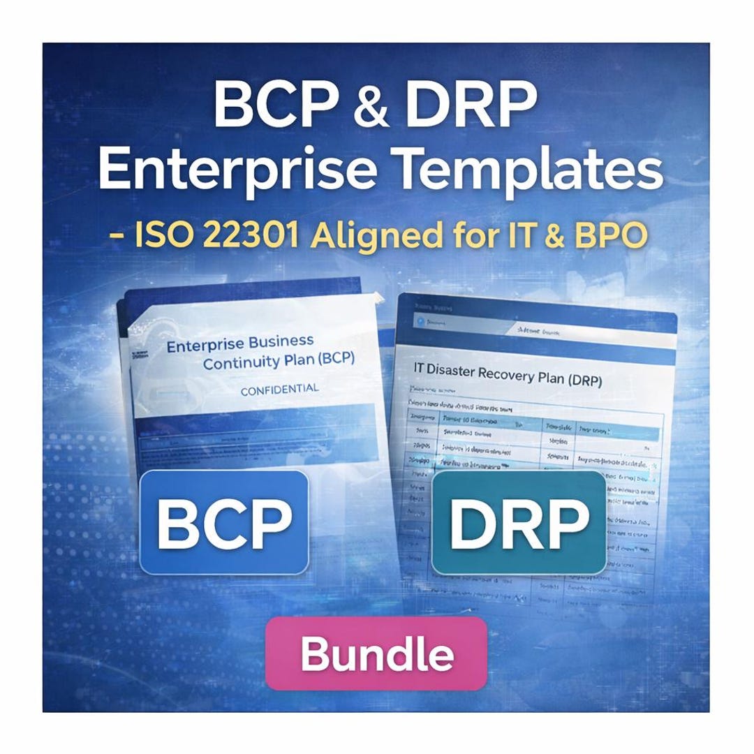 BCP & DRP Enterprise Templates | Business Continuity Plan + Disaster ...