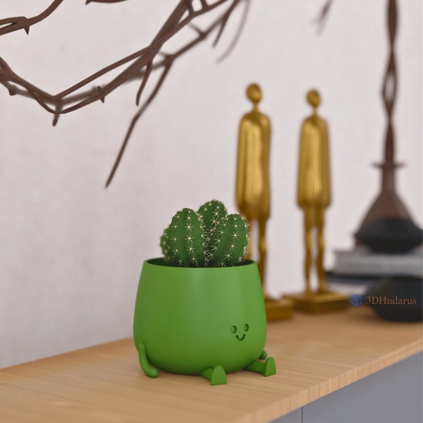 Stl 3d Print File Cute Planter - Etsy
