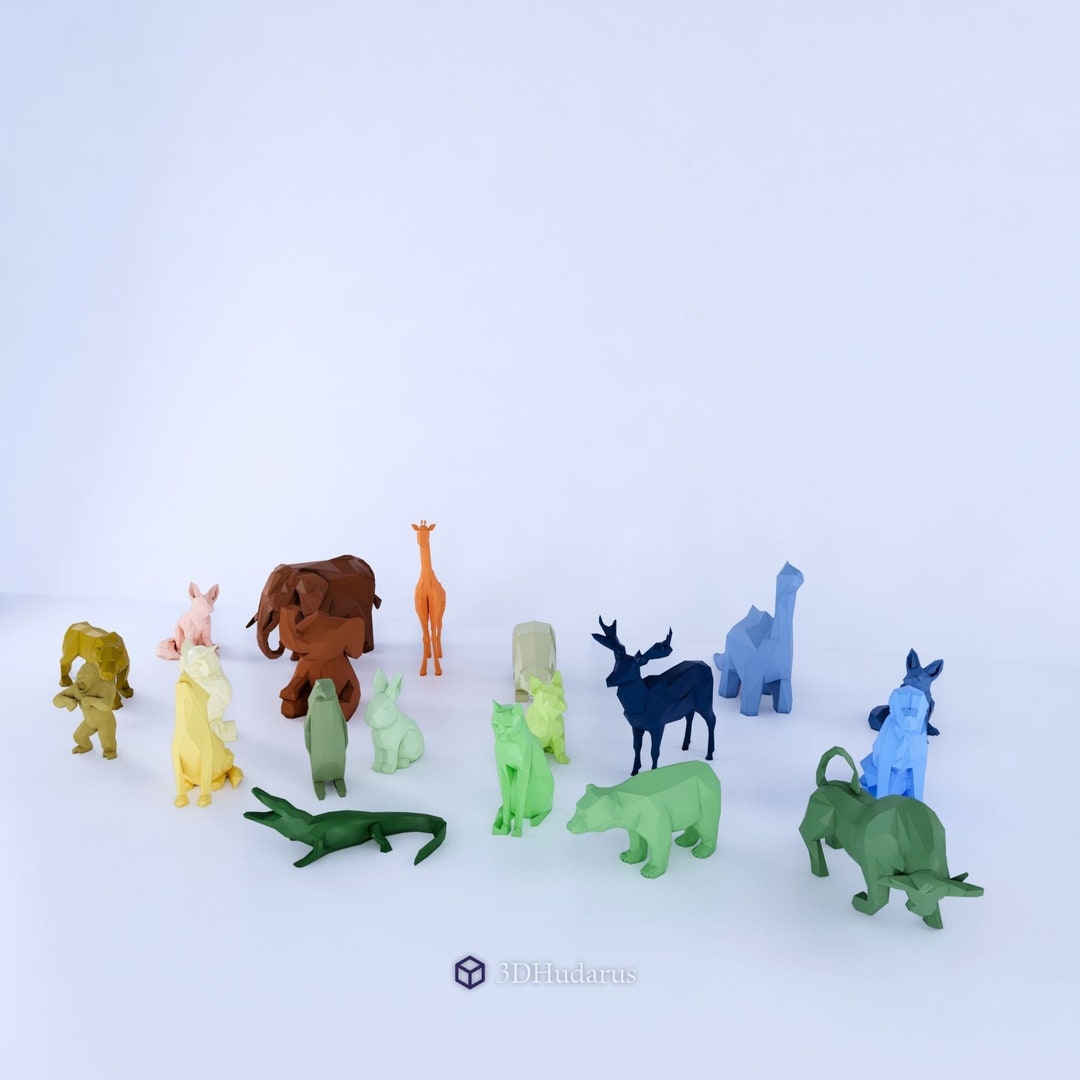 Low Poly Animals Pack 3D Print Stl Files, 3D Animal Print Files - Etsy