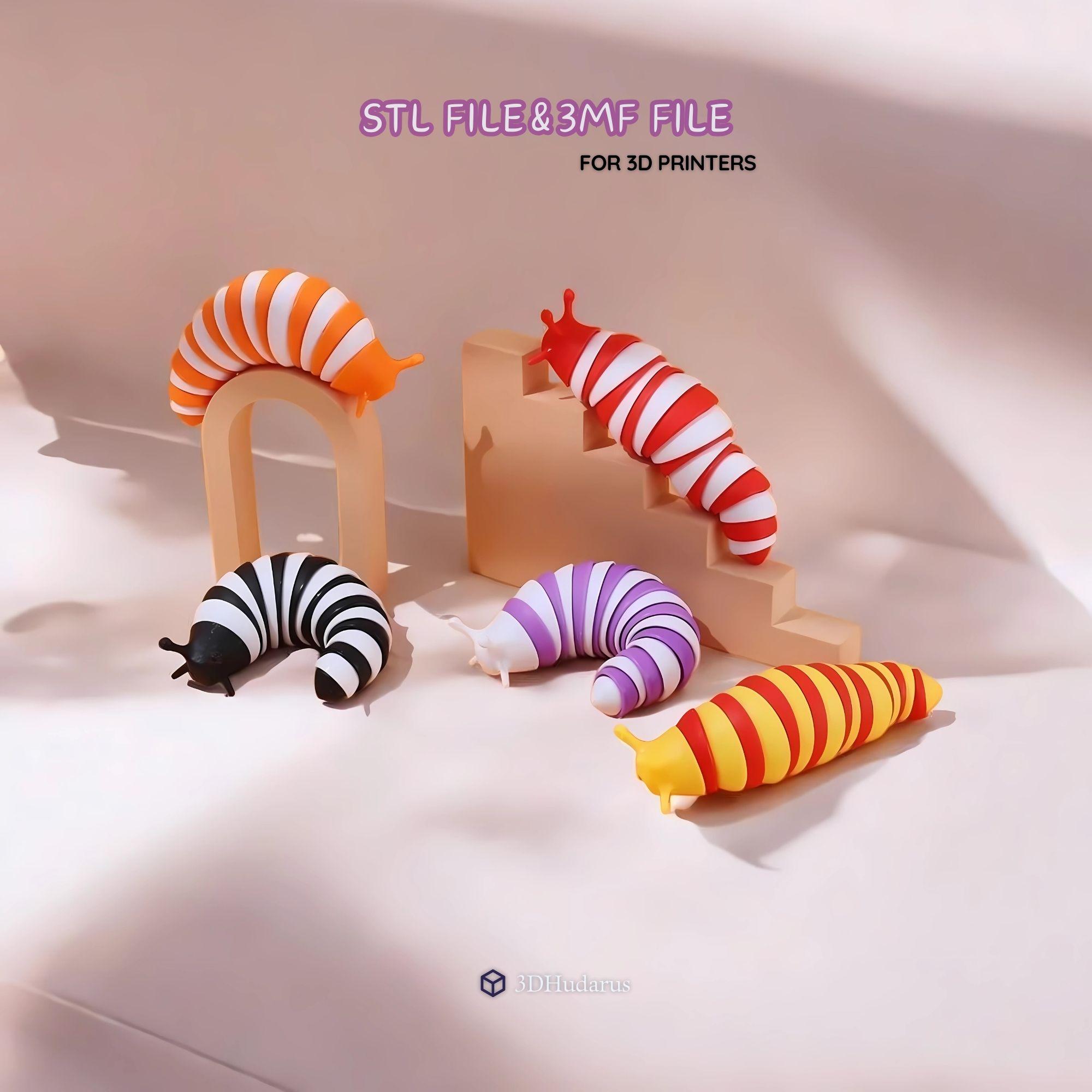 Articulated Slug 3D Print Stl Files, Flexi 3D Printer Files, STL&3MF ...
