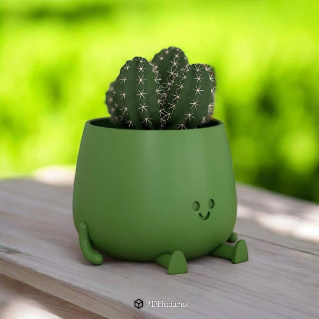 Cute Sitting Planter 3D Print Stl File, 3D Planter Print Files - Etsy