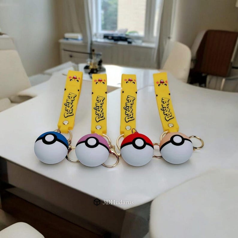 Pokemon Pokeball Keychain 3D Print Stl Files, Keychain Print Files ...