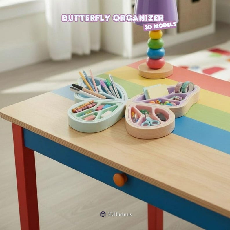 Butterfly Organizer STL File - 3D Desk Organizer Printable Models - Etsy