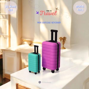 Mini Suitcase Keychain, 3D Print Files, STL&3MF File, Keychain Printable Models, Perfect Gift ...