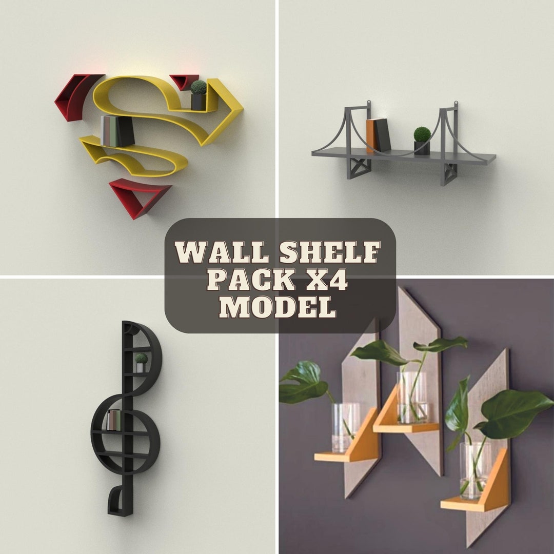 Wall Shelf Pack 3D Print Stl Files - Etsy