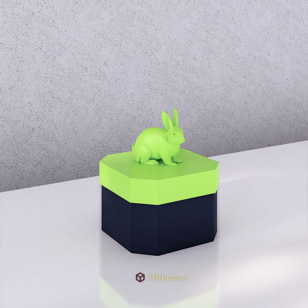 Rabbit Storage 3D STL Files, Rabbit Box 3D Print Files, Toy Box STL ...