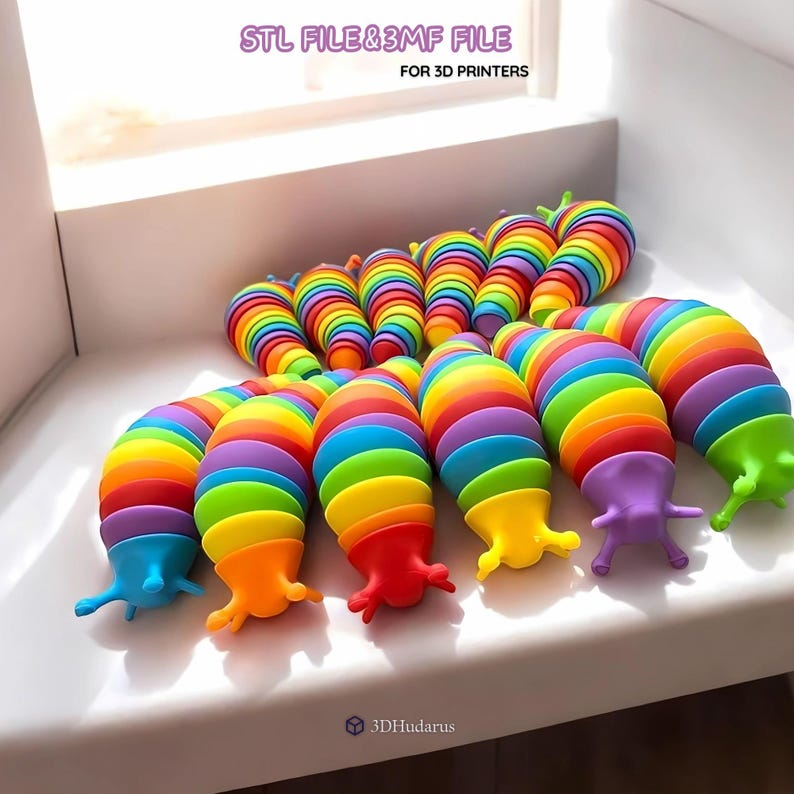 Articulated Slug 3D Print Stl Files, Flexi 3D Printer Files, STL&3MF ...