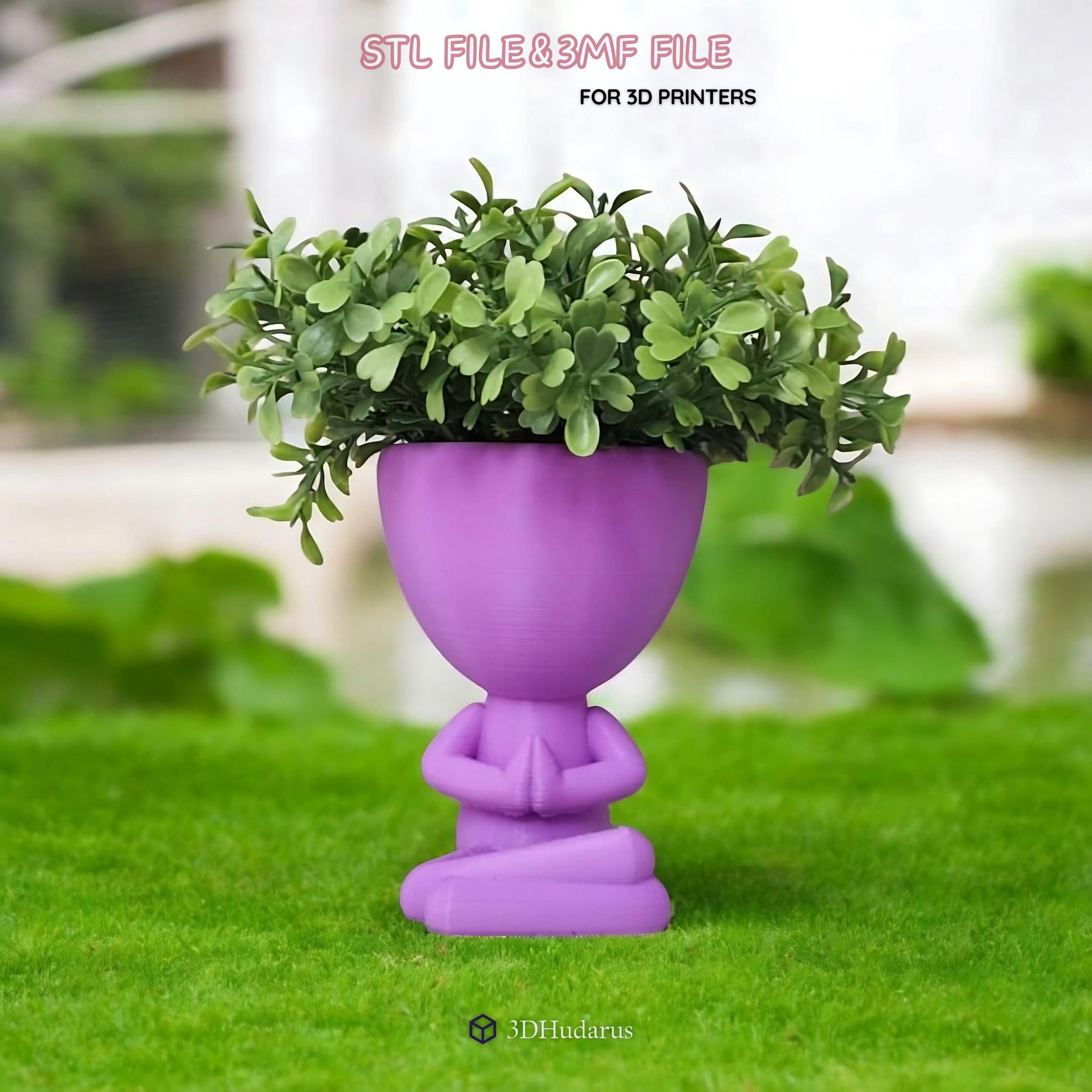 Yoga Plantbuddy Vase 3D STL Files: Zen Planter Print Files - Etsy