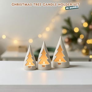 Christmas Tree Candle Holder 3D Print Stl Files, Christmas Lantern 3D ...