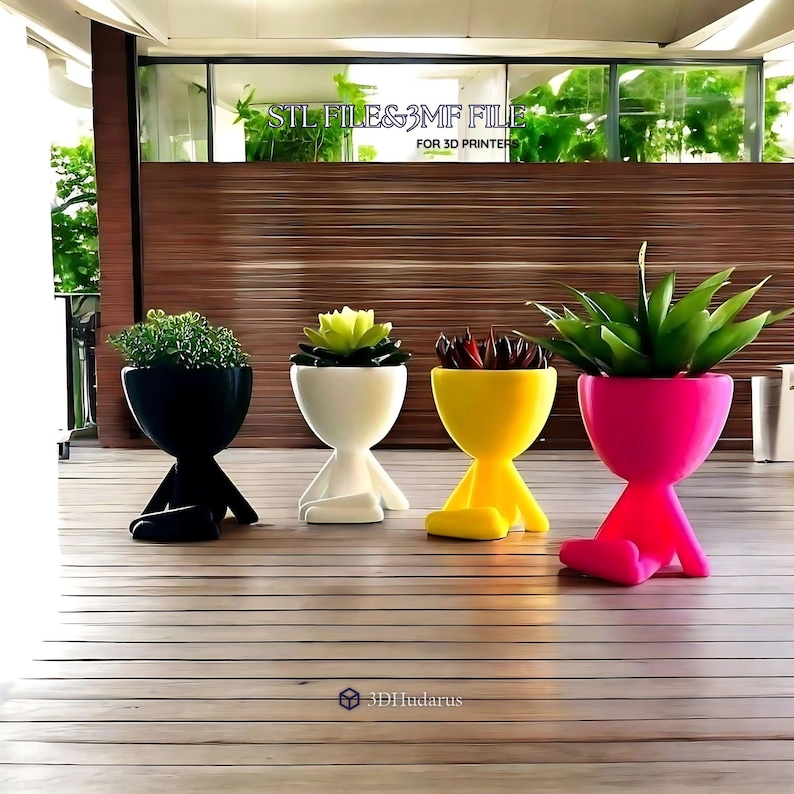 Plantbuddy Planter 3D Print Stl Files, 3D Planter Print Files, Vase ...
