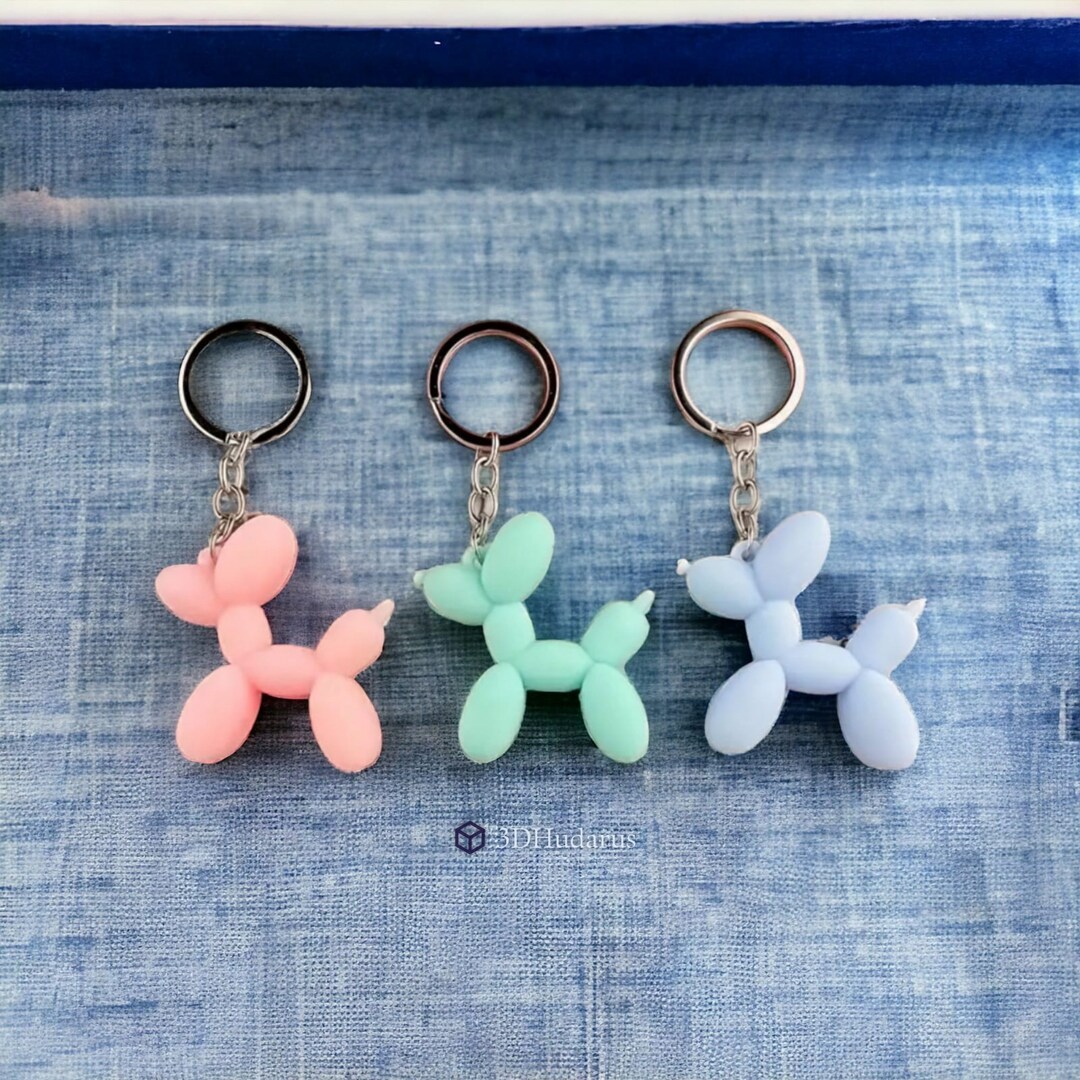 Balloon Dog Keychain 3D STL Files, 3D Keychain Print Files - Etsy UK