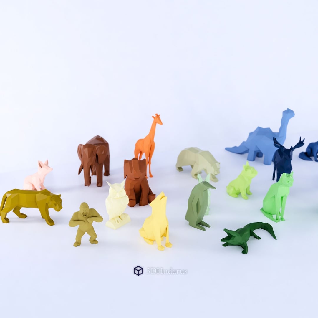 Low Poly Animals Pack 3D Print Stl Files, 3D Animal Print Files - Etsy