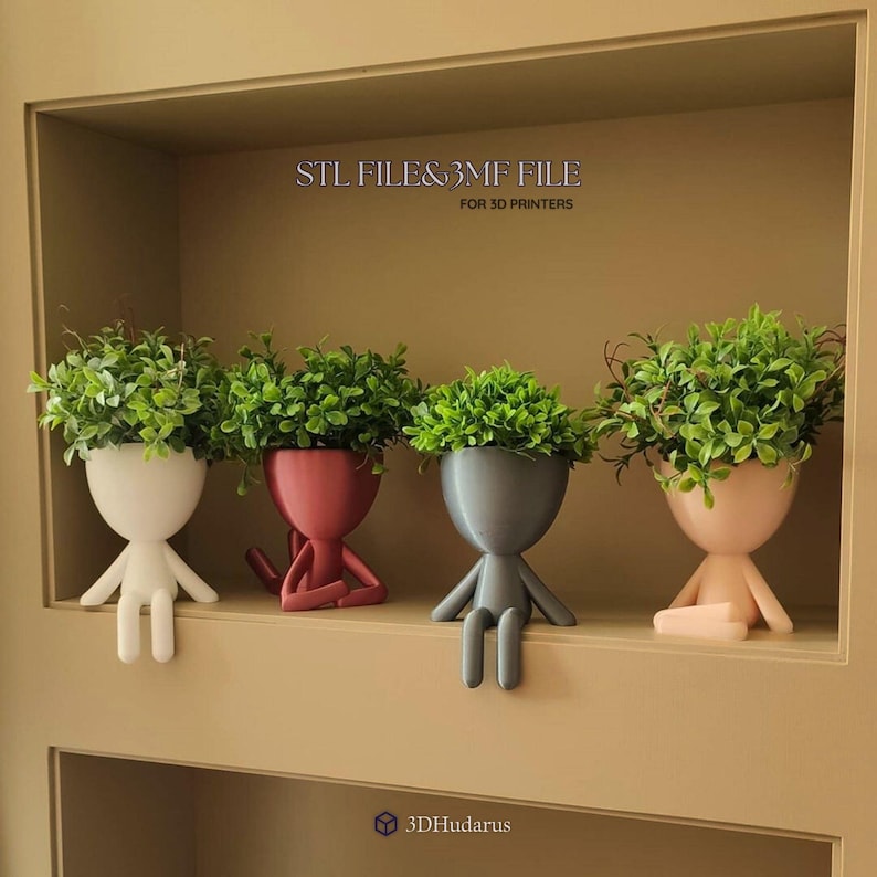 Plantbuddy Planter 3D Print Stl Files, 3D Planter Print Files, Vase ...