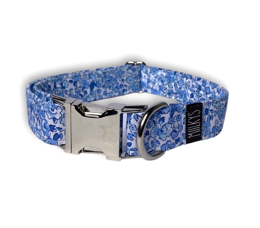 Blue Pansy Dog Collar - Etsy