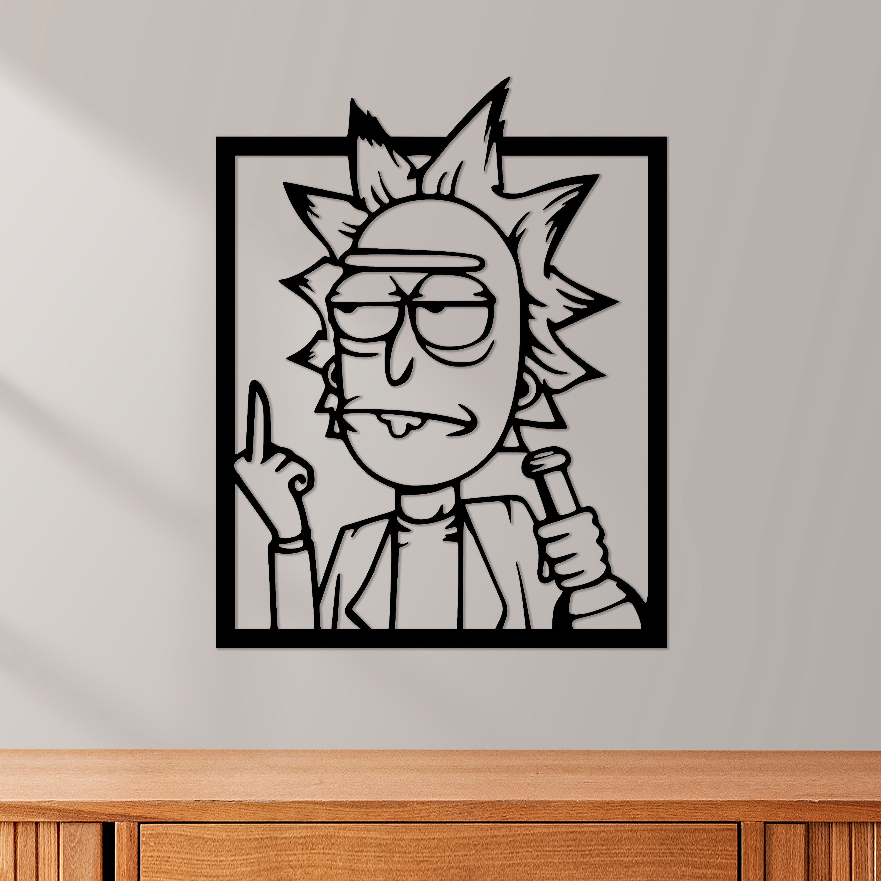 Rick and Morty Wall Art Rick Sanchez Double Sided Wall Decor 2D Poster ...