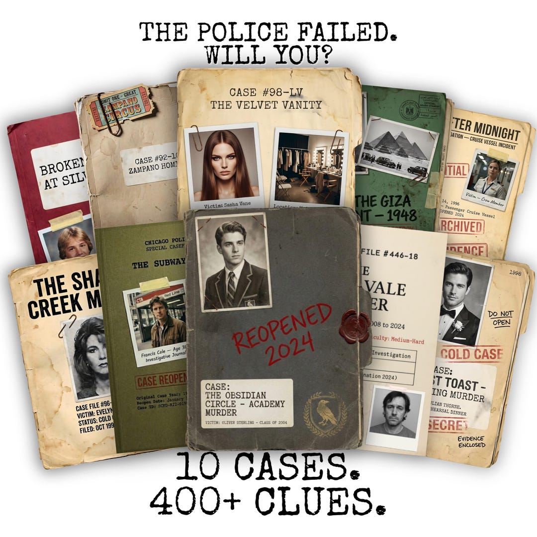 ULTIMATE 10-in-1 Unsolved Case File Bundle | Detective Investigation ...