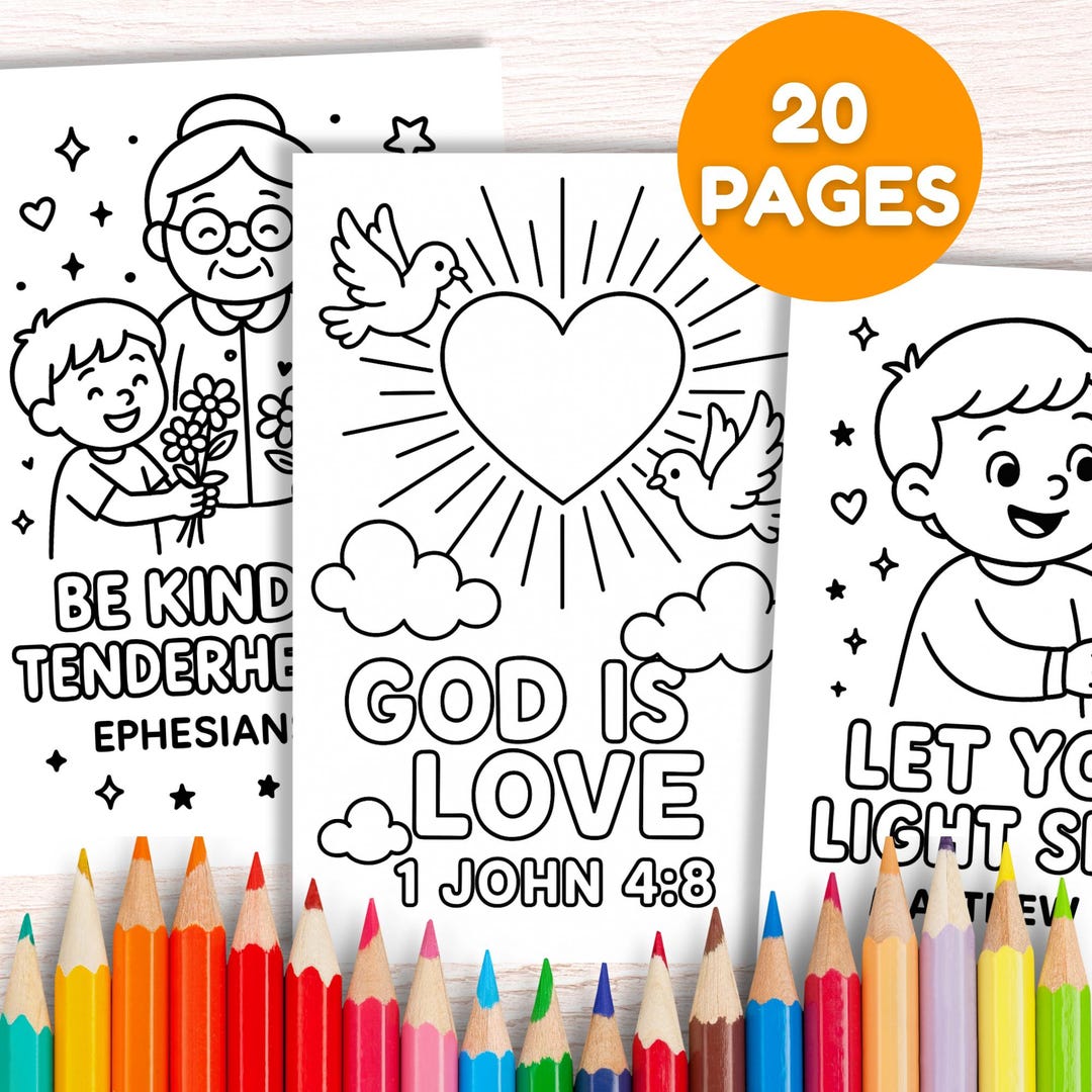 20 Christian Coloring Pages for Kids | Faith-based Bible Worksheets ...