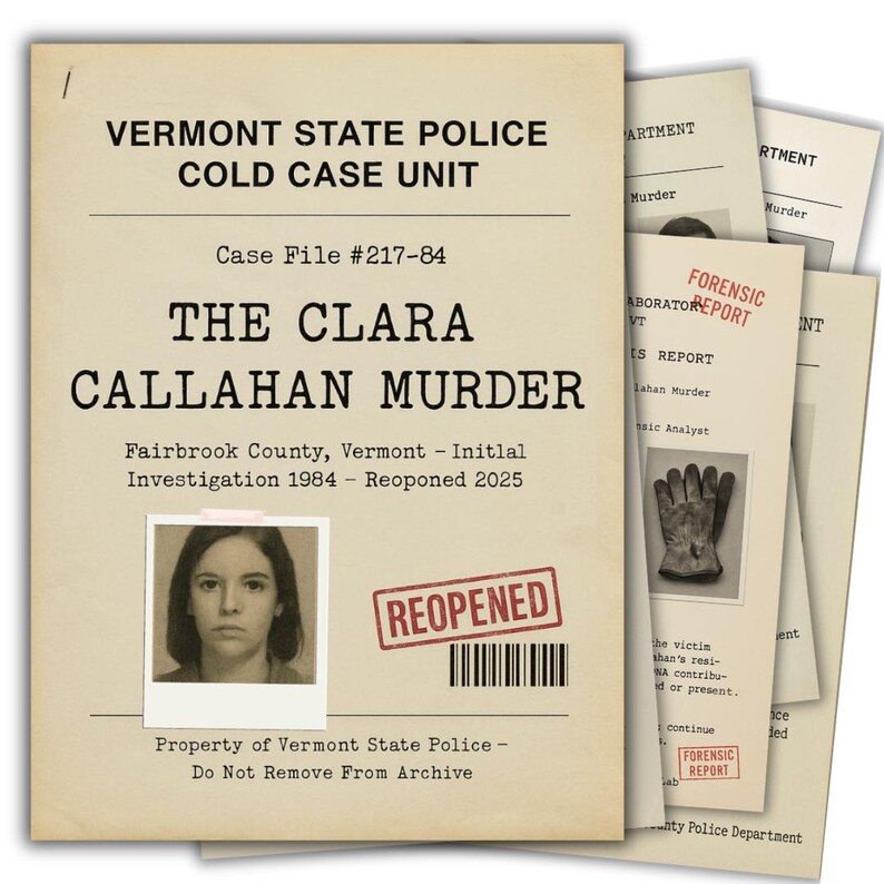 Unsolved Cold Case Files Game | the Clara Callahan Murder | Printable Murder Mystery | Detective ...