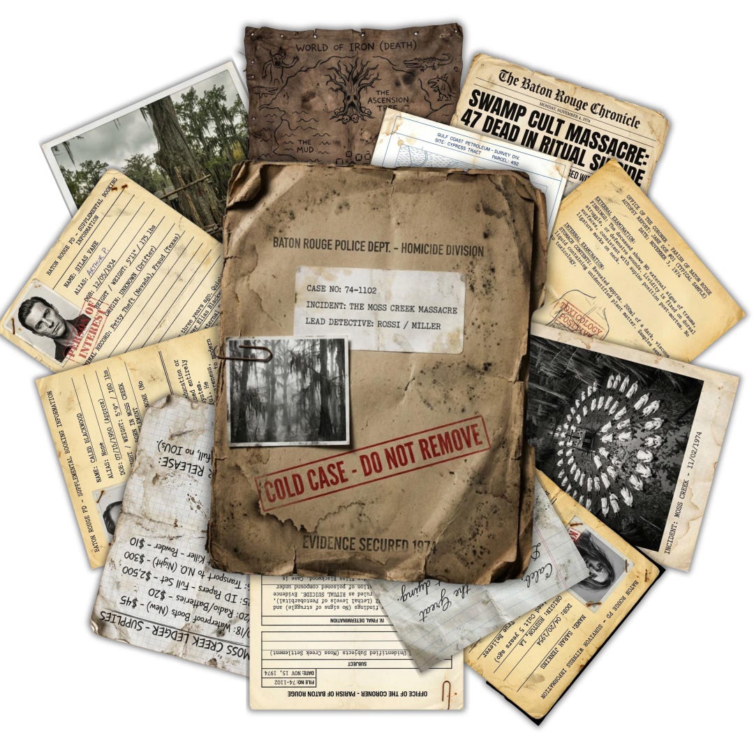 Realistic Murder Mystery | Cold Case File Game | the Moss Creek ...
