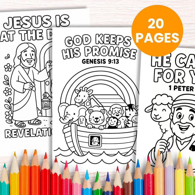 20 Bible Verse Coloring Pages for Kids | Christian Scripture Printable ...
