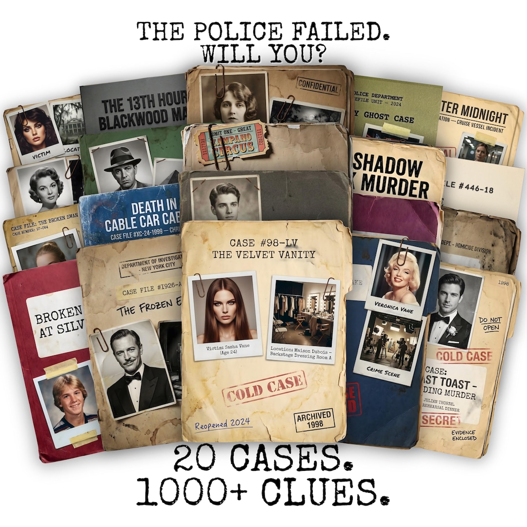 ULTIMATE 20-in-1 Unsolved Case Files | Forensic Cold Case Mystery Game ...