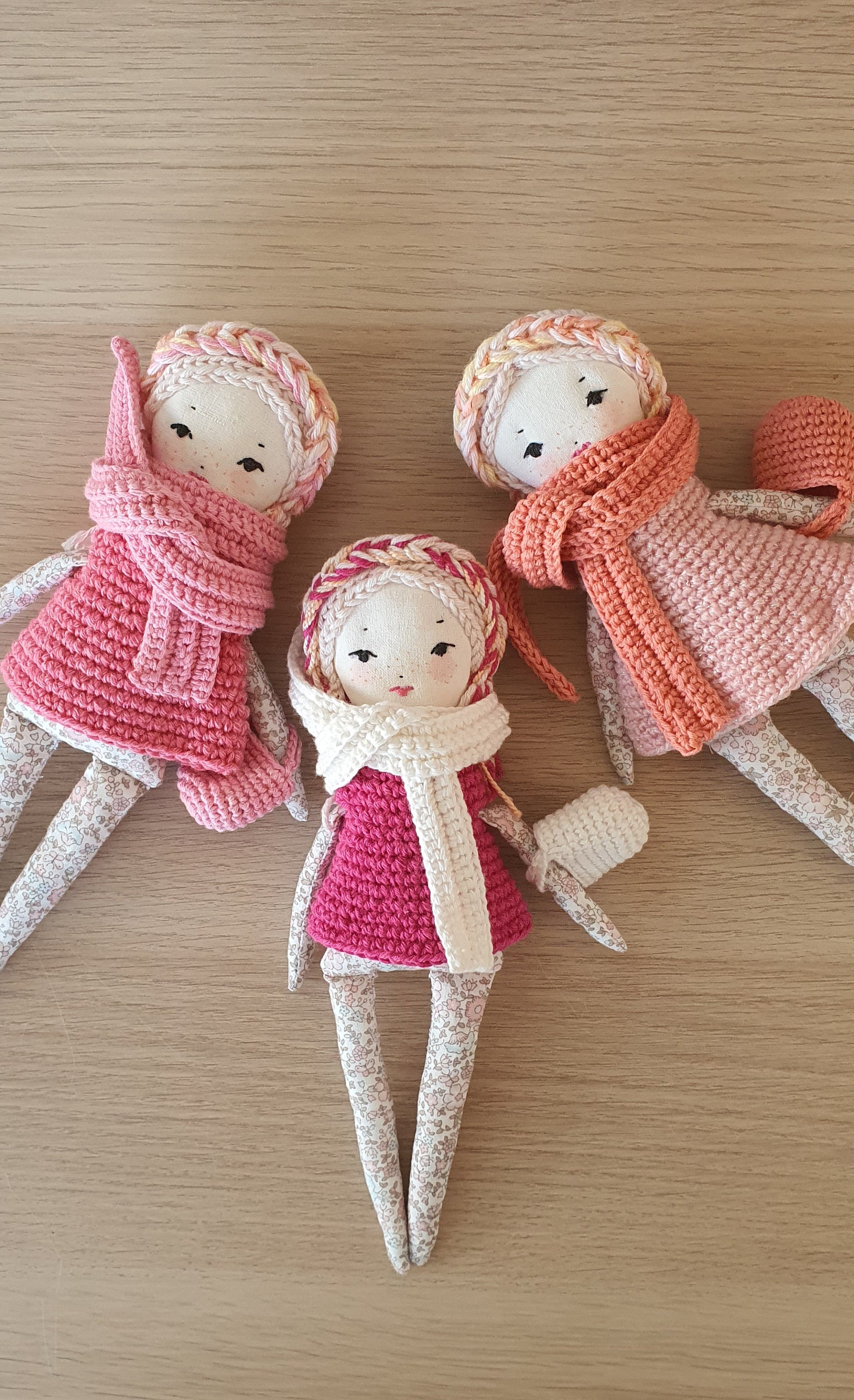 Cottage Style Tiny Rag Doll, Handmade Cute Cloth Doll With Accesories ...