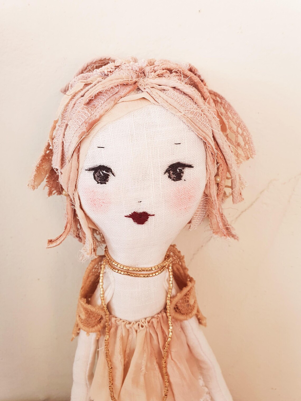 Cloth Doll #3 Nostalgia. One-of-a-kind Handcrafted Vintage Style Doll ...