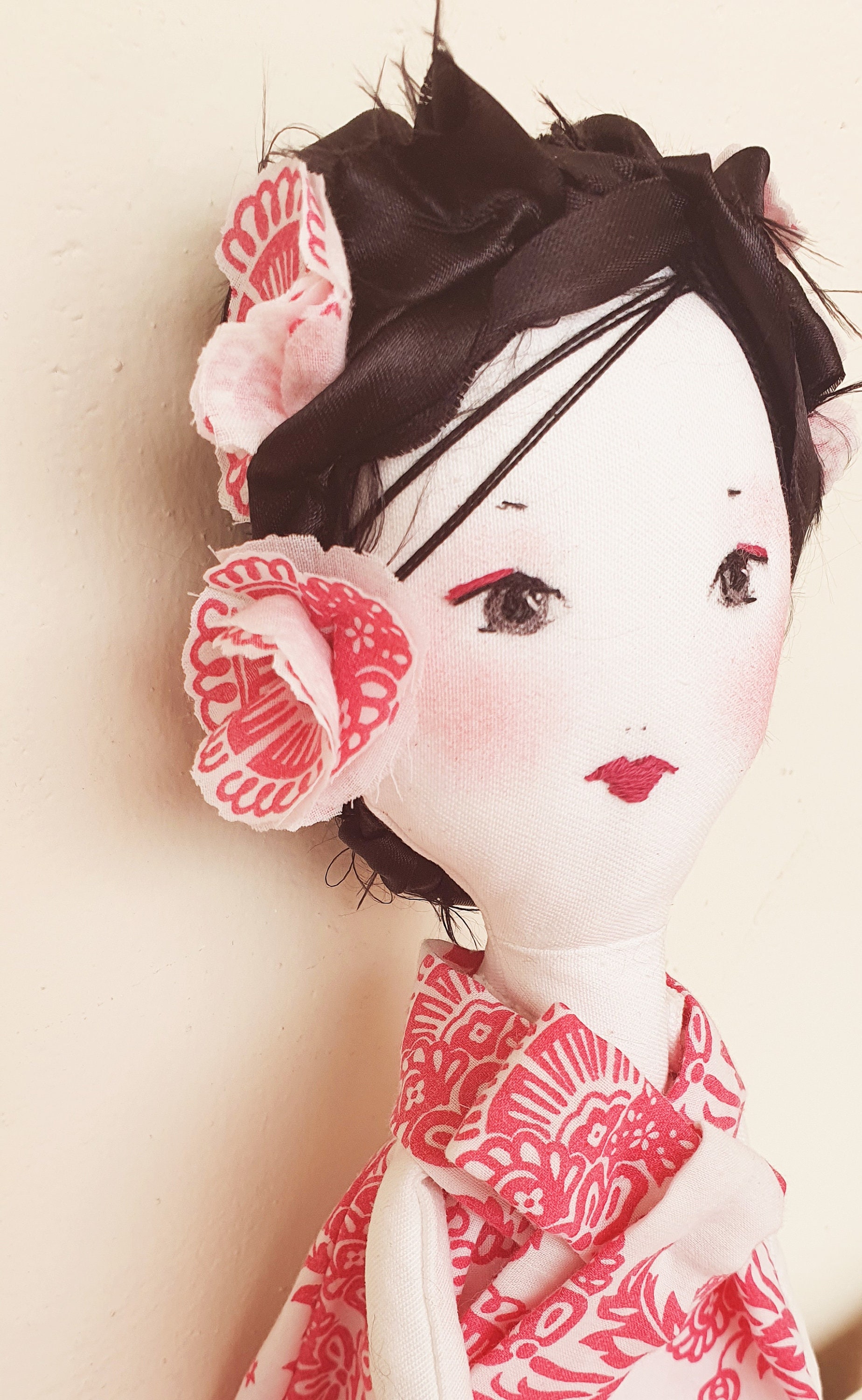 Handmade Cloth Doll. 40 Cm. Rag Doll. Original Art Doll.textil Art Doll ...