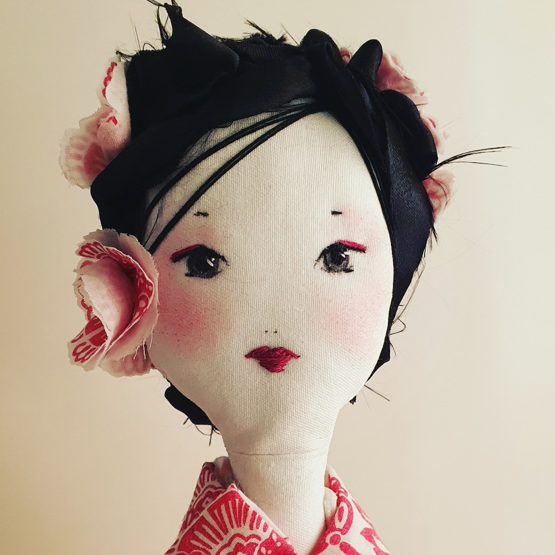 Handmade Cloth Doll. 40 Cm. Rag Doll. Original Art Doll.textil Art Doll ...