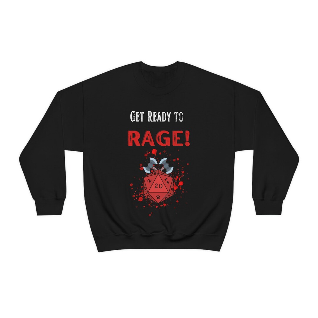 Dnd Barbarian's Rage, Dnd Hoodie, Dungeons and Dragons, D&D Sweater ...