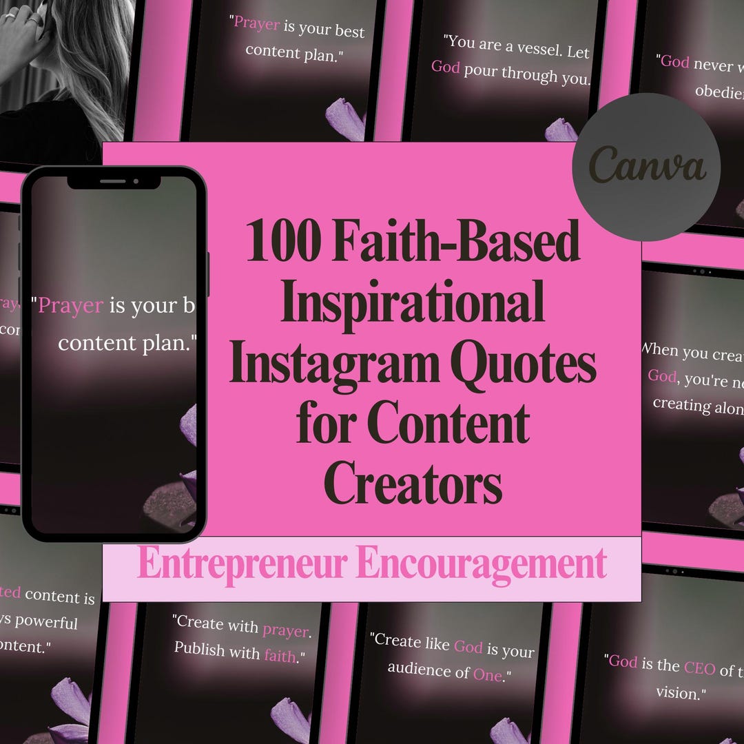 Faith-based Instagram Quote Templates: Christian Entrepreneurs, Canva ...