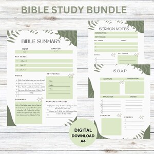 Digital Bible Study Bundle, Printable, Bible Study, SOAP Journal ...