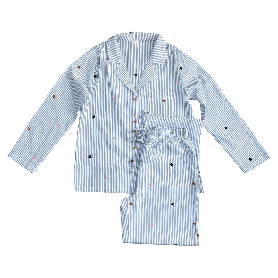 Stripe Pyjamas Sets, Stripe Pyjamas Monogram, Bridesmaid Stripe Pyjamas ...