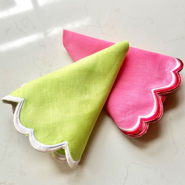 Scallop Edge Napkin - Etsy