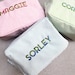 Candy Stipe Monogramed Makeup Bag, Personalised Name Cosmetic Pouch ...