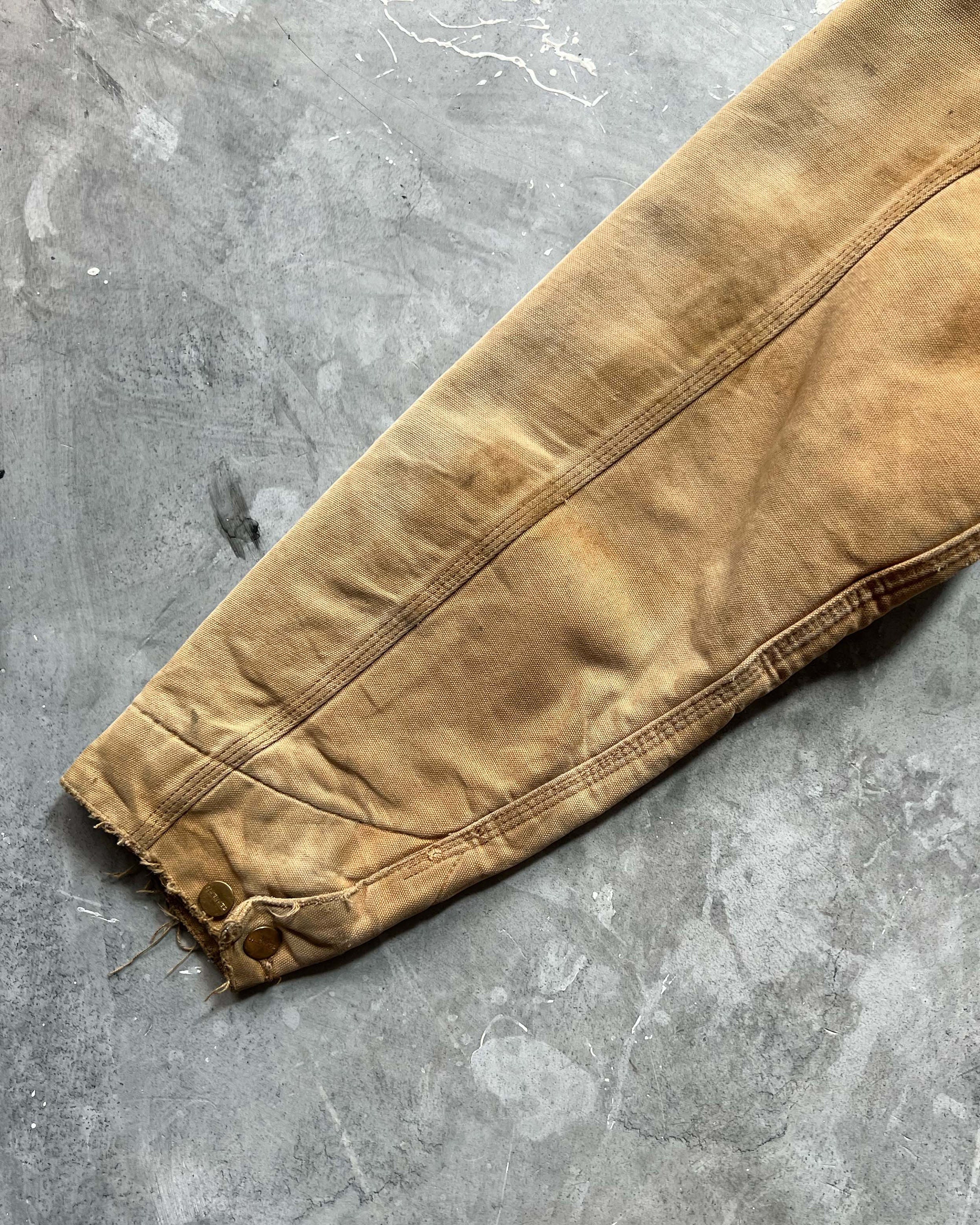 Sun Faded and Stained Tan Carhartt Michigan Jacket / Workwear ...