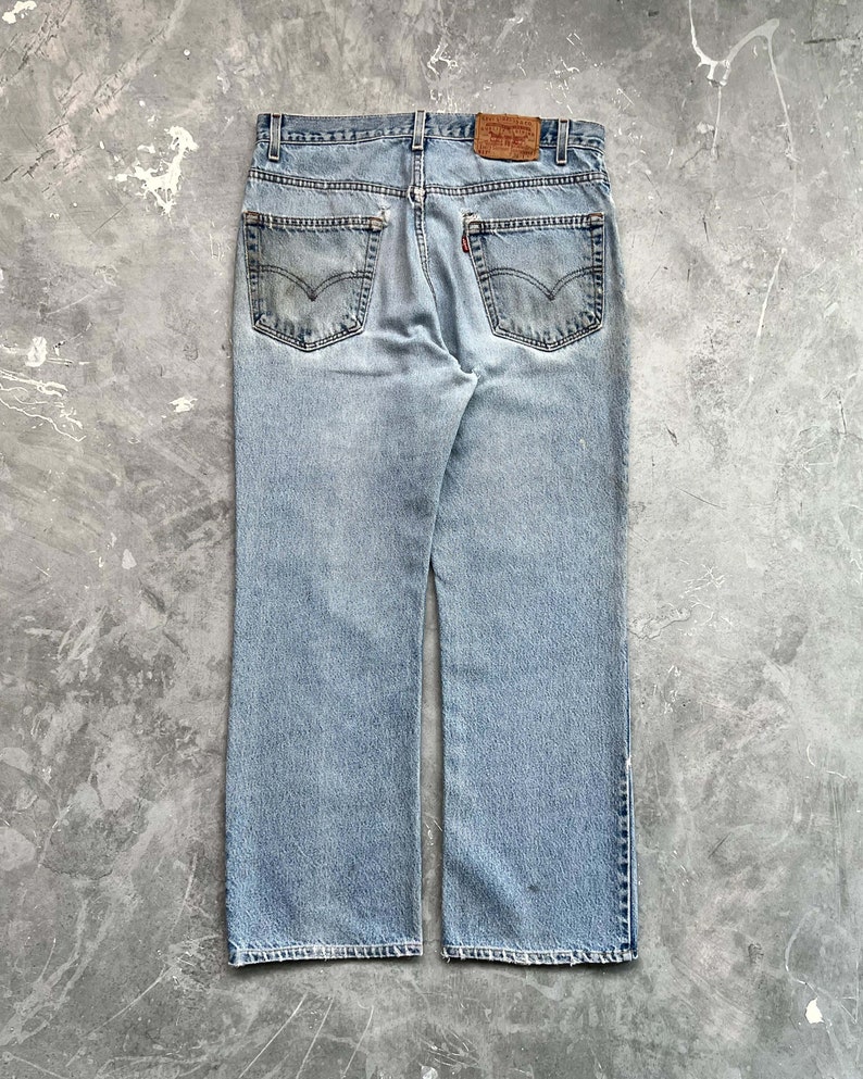 Vintage Stained and Distressed Levis 517 Denim / Jeans / Trousers 31X27 ...