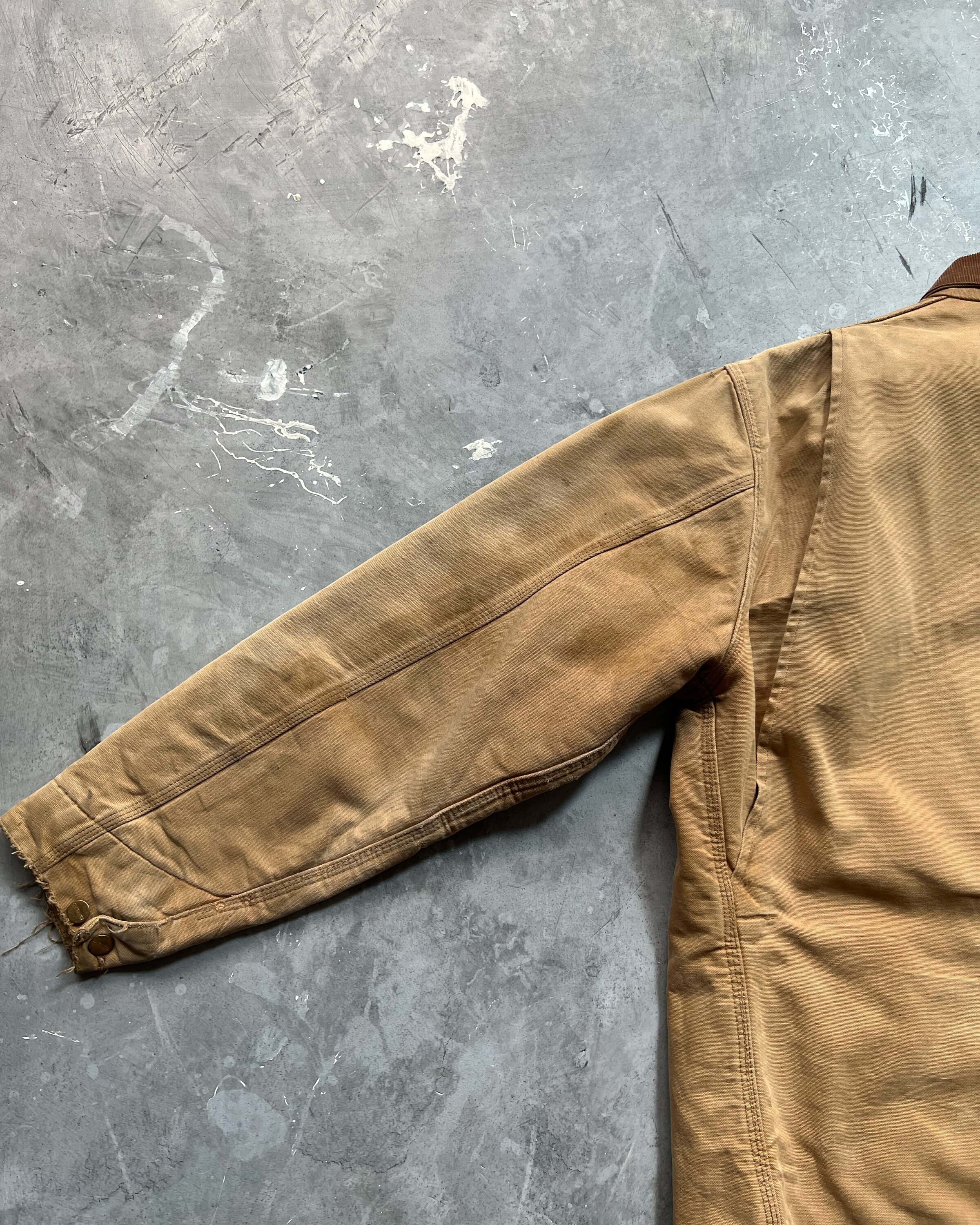 Sun Faded and Stained Tan Carhartt Michigan Jacket / Workwear ...