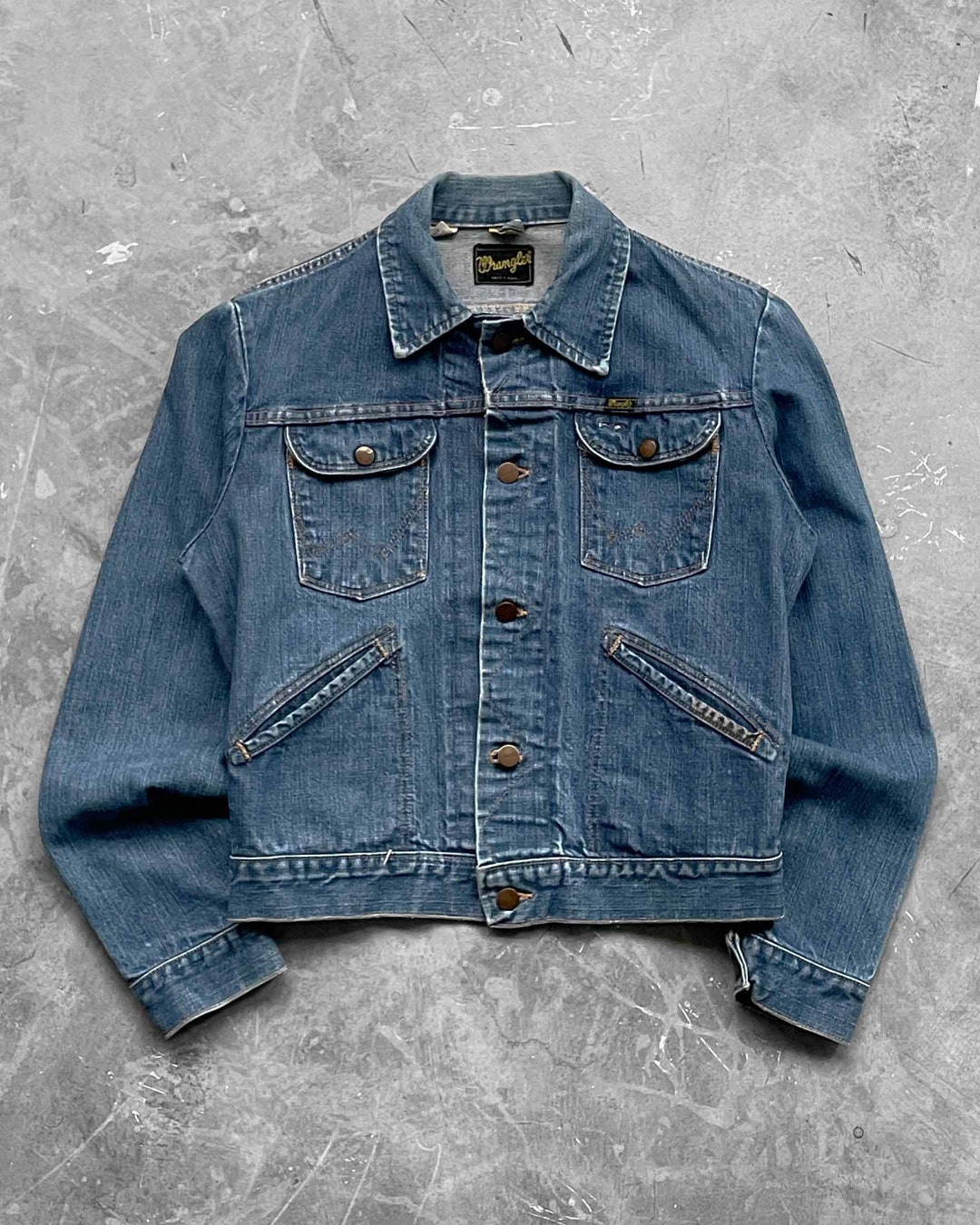 Vintage Dark Blue Wrangler Denim Trucker Jacket / Denim / 90s XS - Etsy