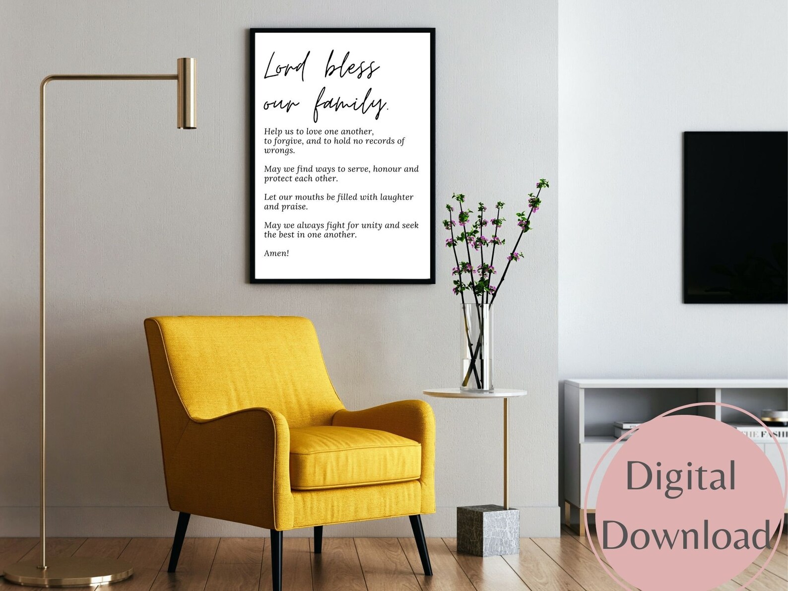 Prayer Wall Art, Faith Based Printable, Christian Family Wall Art, Home ...