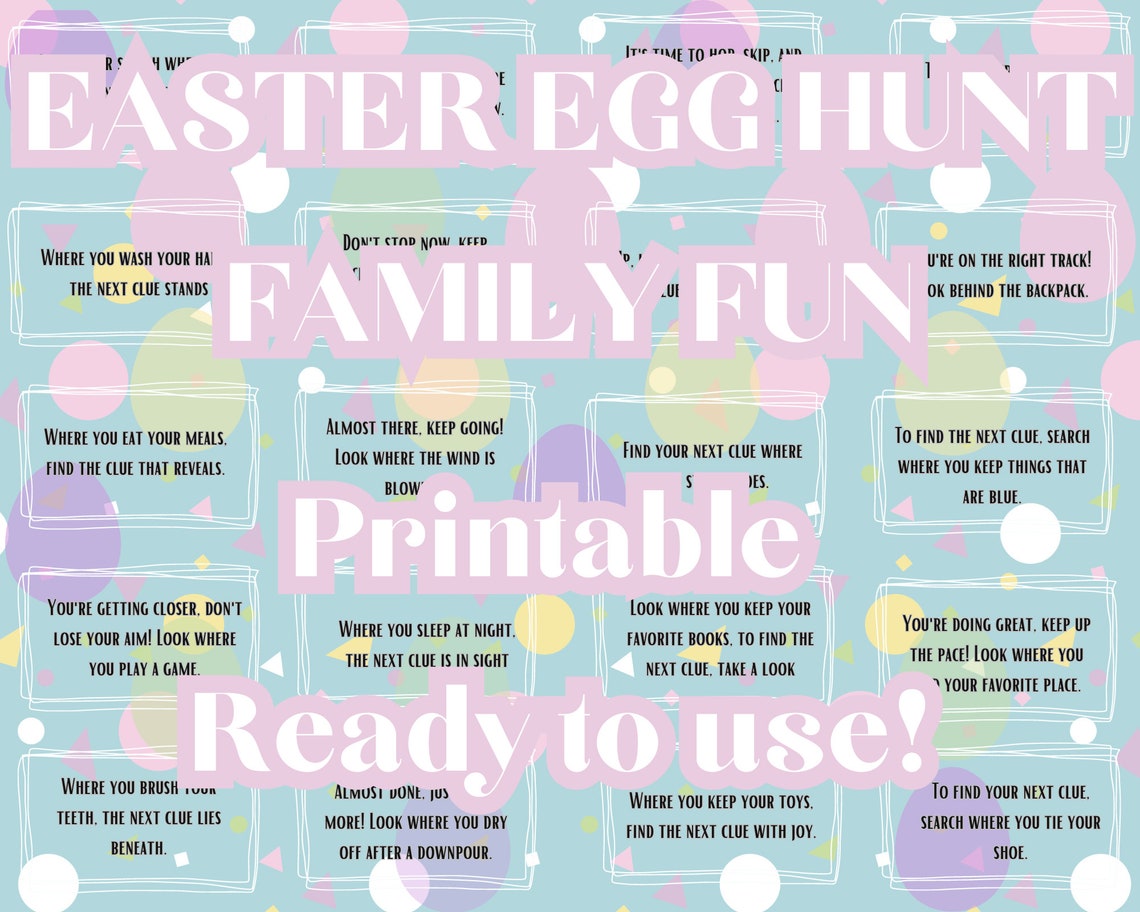 Outdoor Easter Treasure Hunt for Kids| Easter Egg Scavenger Hunt for ...