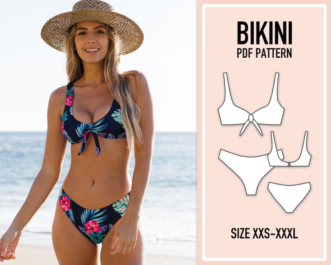 Bikini Pattern Pdf Sewing Pattern Swimsuit Pattern Pdf Patterns For