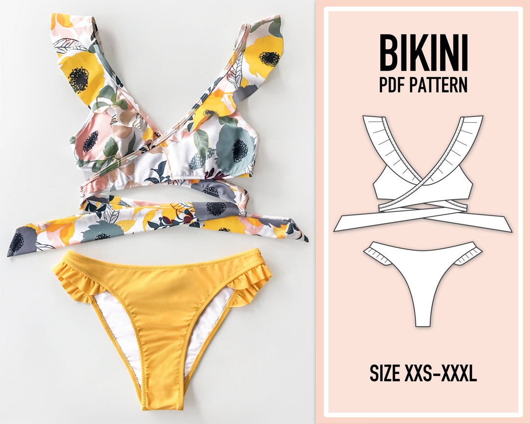Bikini Pattern PDF. Sewing Pattern. Swimsuit Pattern PDF. - Etsy Canada