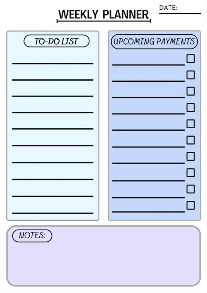 WEEKLY A4 PLANNER PRINTABLE Great for Businesses, General Public ...
