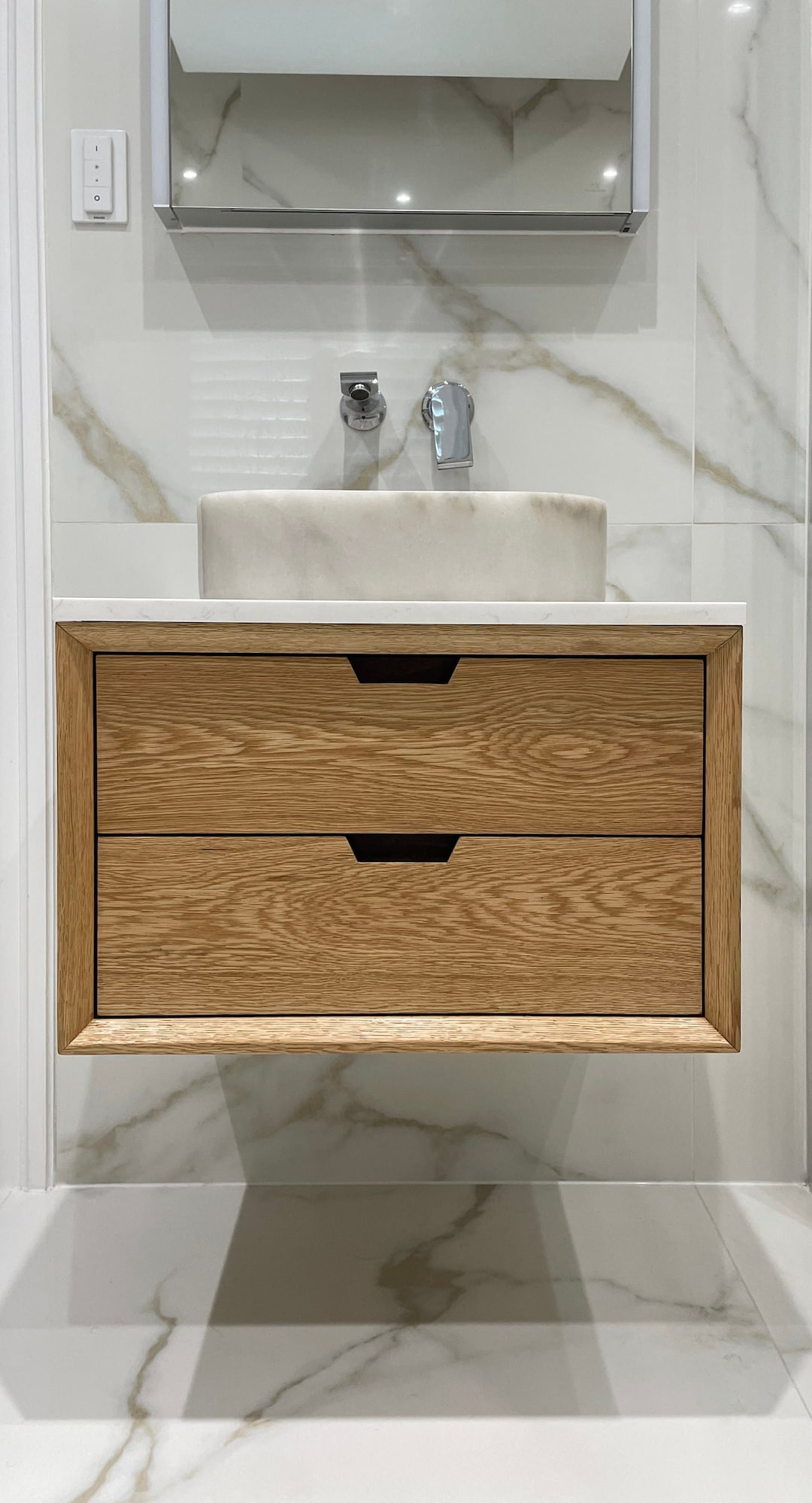 Merlin Oak Custom Made Bathroom Vanity Unit - Etsy UK