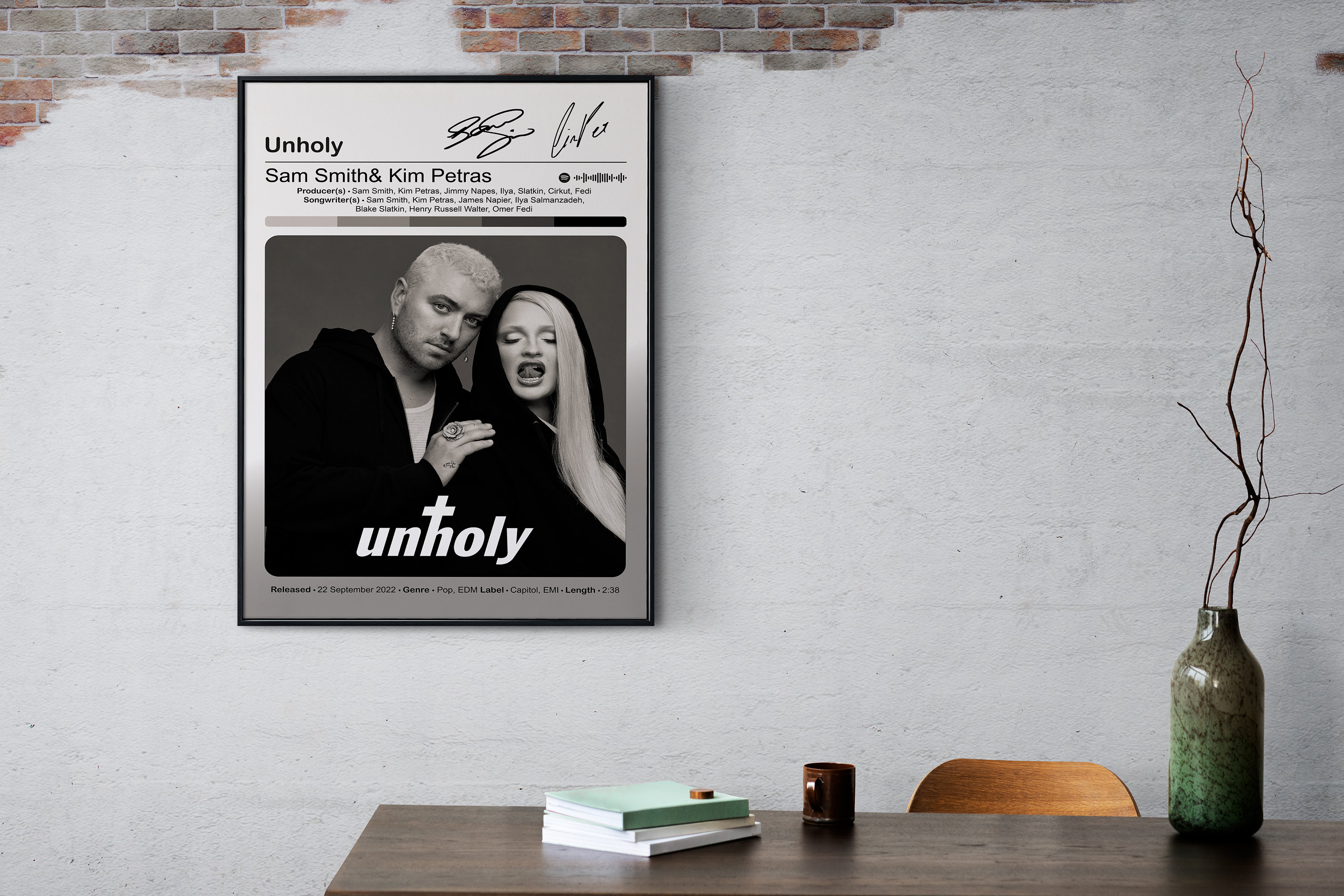 Sam Smith, Kim Petras - Unholy Poster by Triposter, Sam Smith Wall Art ...