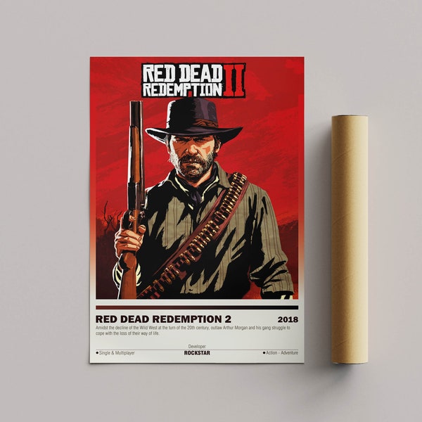 Red Dead Redemption Poster Art - Etsy