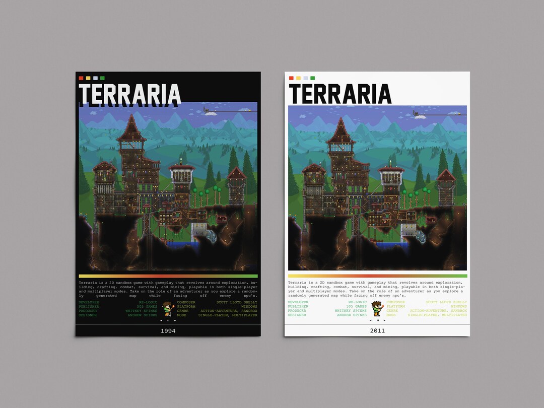 Terraria Video Game Poster Arcade Game Poster Game Rooms - Etsy