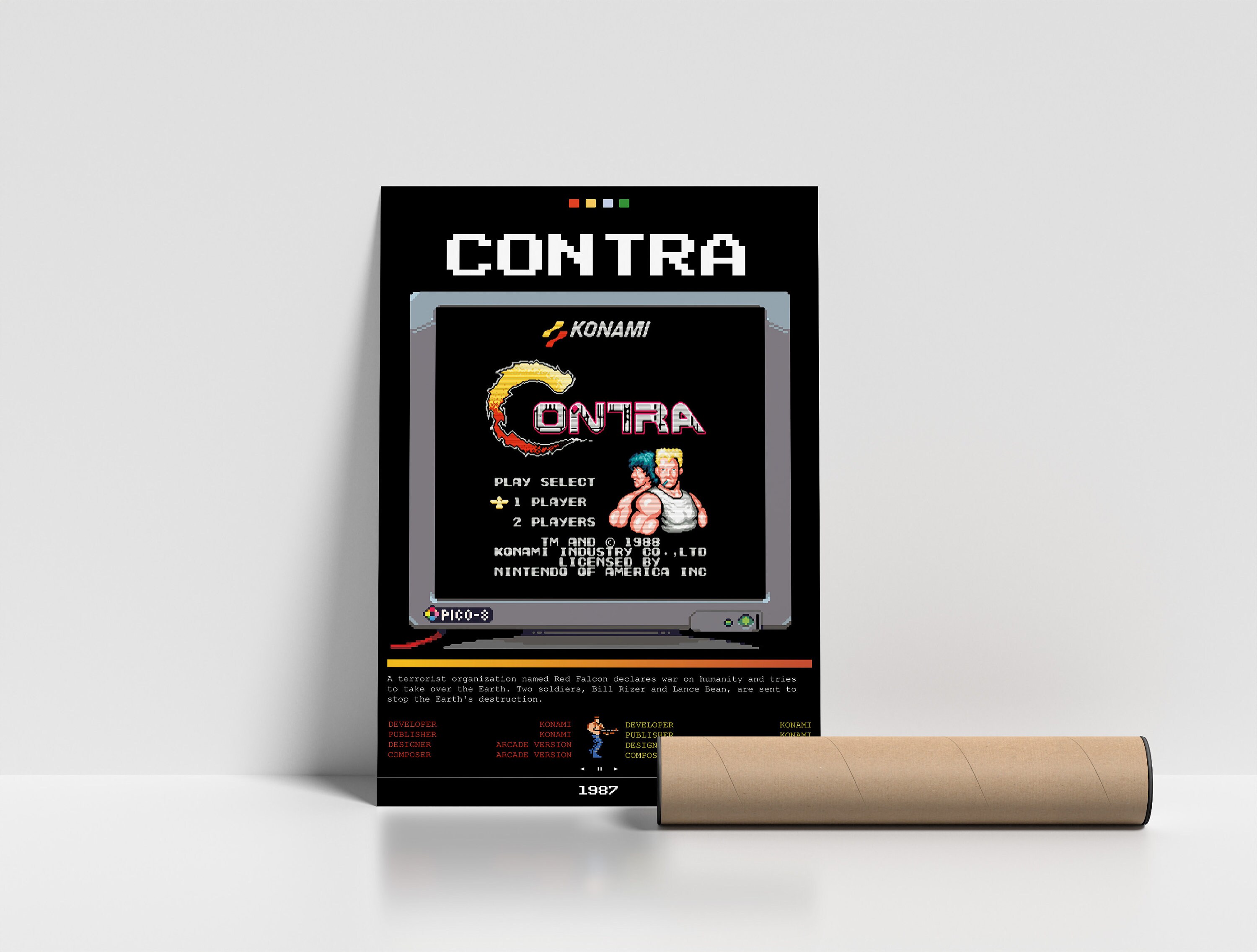 Contra Poster Arcade Game Poster Game Wall Decor Contra - Etsy
