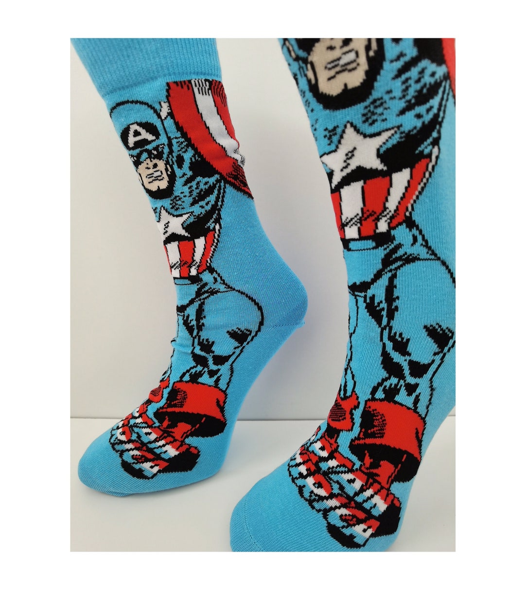 Captain America Socks, Superhero Character Socks, Christmas Gift ...